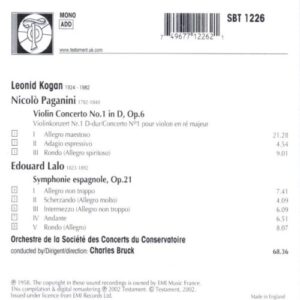 Paganini: Violin Concerto No. 1 / Lalo: Symphonie espagnole