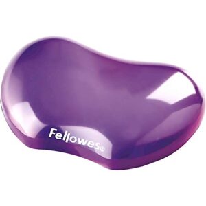 fellowes purple gel crystal flex rest transparent mini wrist rest