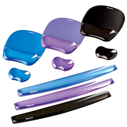 Fellowes Purple Gel Crystal Flex Rest Transparent Mini Wrist Rest