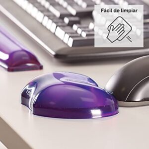 Fellowes Purple Gel Crystal Flex Rest Transparent Mini Wrist Rest