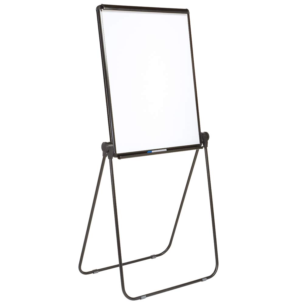 Quartet Easel, Standard, 70" High, Adjustable, 27" x 34" Whiteboard, Reversible, Flip Chart Holder, Ultima, Black Frame (101EL)