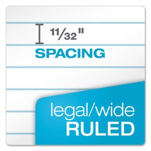 TOPS Docket Writing Pads, 8-1/2" x 14", Legal Rule, White Paper, 50 Sheets, 12 Pack (63590)