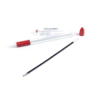 Pentel BK90B R.S.V.P. Stick Ballpoint Pen, .7mm, Trans Barrel, Red Ink (Pack of 12)