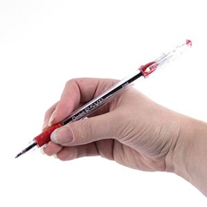 Pentel BK90B R.S.V.P. Stick Ballpoint Pen, .7mm, Trans Barrel, Red Ink (Pack of 12)