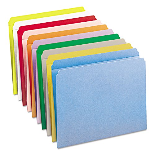 Smead File Folder, Reinforced Straight-Cut Tab, Letter Size, Green, 100 per Box (12110)