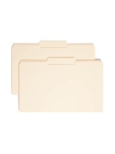 smead file folder, 1/3-cut tab, center position, legal size, manila, 100 per box (15332)