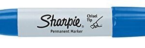 SHARPIE Permanent Markers, Broad, Chisel Tip, 12-Pack, Blue (38203)