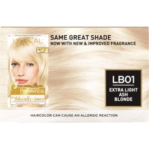 L'Oréal Paris Superior Preference Fade-Defying + Shine Permanent Hair Color, LB01 Extra Light Ash Blonde, Hair Dye Kit (Pack of 1)