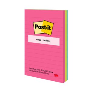 Post-it® Lined Notes, Cape Town, 101 x 152 mm, 3/Pack, 660-3AN