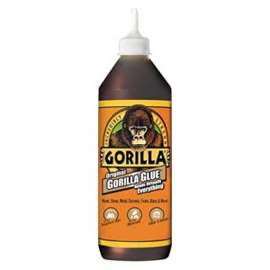 gorilla original gorilla glue, waterproof polyurethane glue, 36 ounce bottle, brown, (pack of 1)