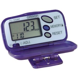 omron hj-105 pedometer with calorie counter, purple