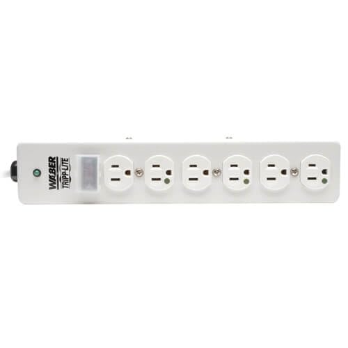 Tripp Lite 6 Outlet Hospital Grade Surge Protector Power Strip, 15ft Cord, UL 1363, (SPS-615-HG)