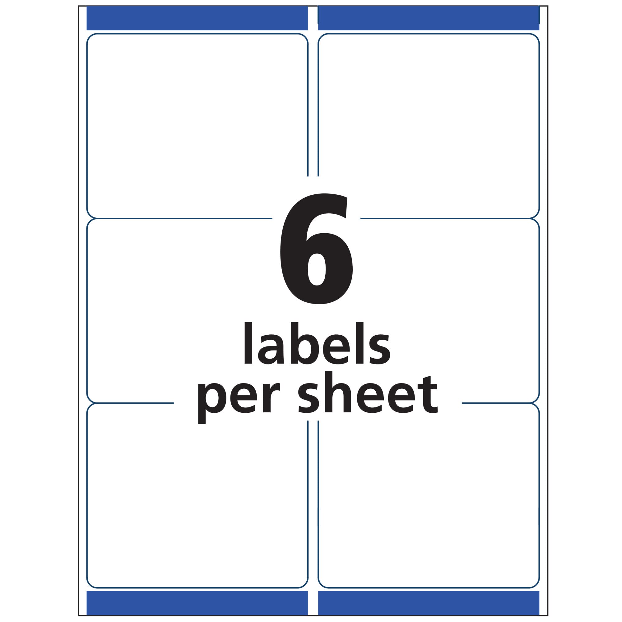 Avery Removable ID Labels, Sure Feed Technology, Removable Adhesive, 3-1/3" x 4", 150 Labels (6464)