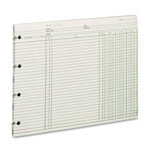 wilson jones gn2d accounting, 9-1/4 x 11-7/8 (pack of 100 loose sheets) green