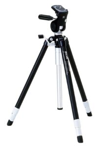 slik master classic tripod with 2-way, pan-and-tilt head, for mirrorless/dslr sony nikon canon fuji cameras and more - black (616-725)