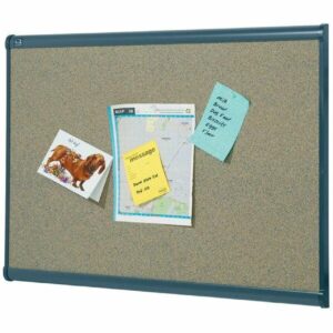 quartet cork bulletin board, prestige, 4 x 3 feet, graphite finish frame (244g)