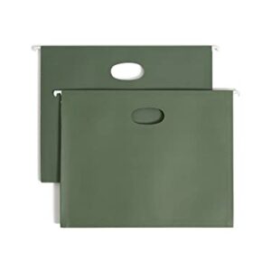 Smead Hanging Pocket with Full-Height Gusset, 3-1/2" Expansion, Letter Size, Standard Green, 10 per Box (64220)