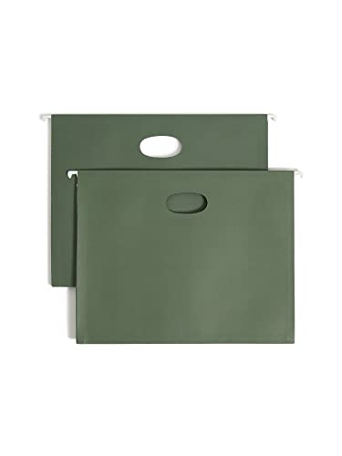 Smead Hanging Pocket with Full-Height Gusset, 3-1/2" Expansion, Letter Size, Standard Green, 10 per Box (64220)