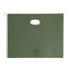 Smead Hanging Pocket with Full-Height Gusset, 3-1/2" Expansion, Letter Size, Standard Green, 10 per Box (64220)