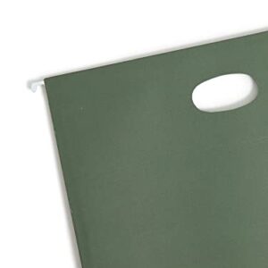 Smead Hanging Pocket with Full-Height Gusset, 3-1/2" Expansion, Letter Size, Standard Green, 10 per Box (64220)