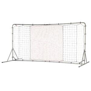 franklin sports soccer rebounder - tournament steel soccer rebounding net - perfect for backyard soccer practice and soccer training - 12'x6' soccer bounce back rebounder - silver