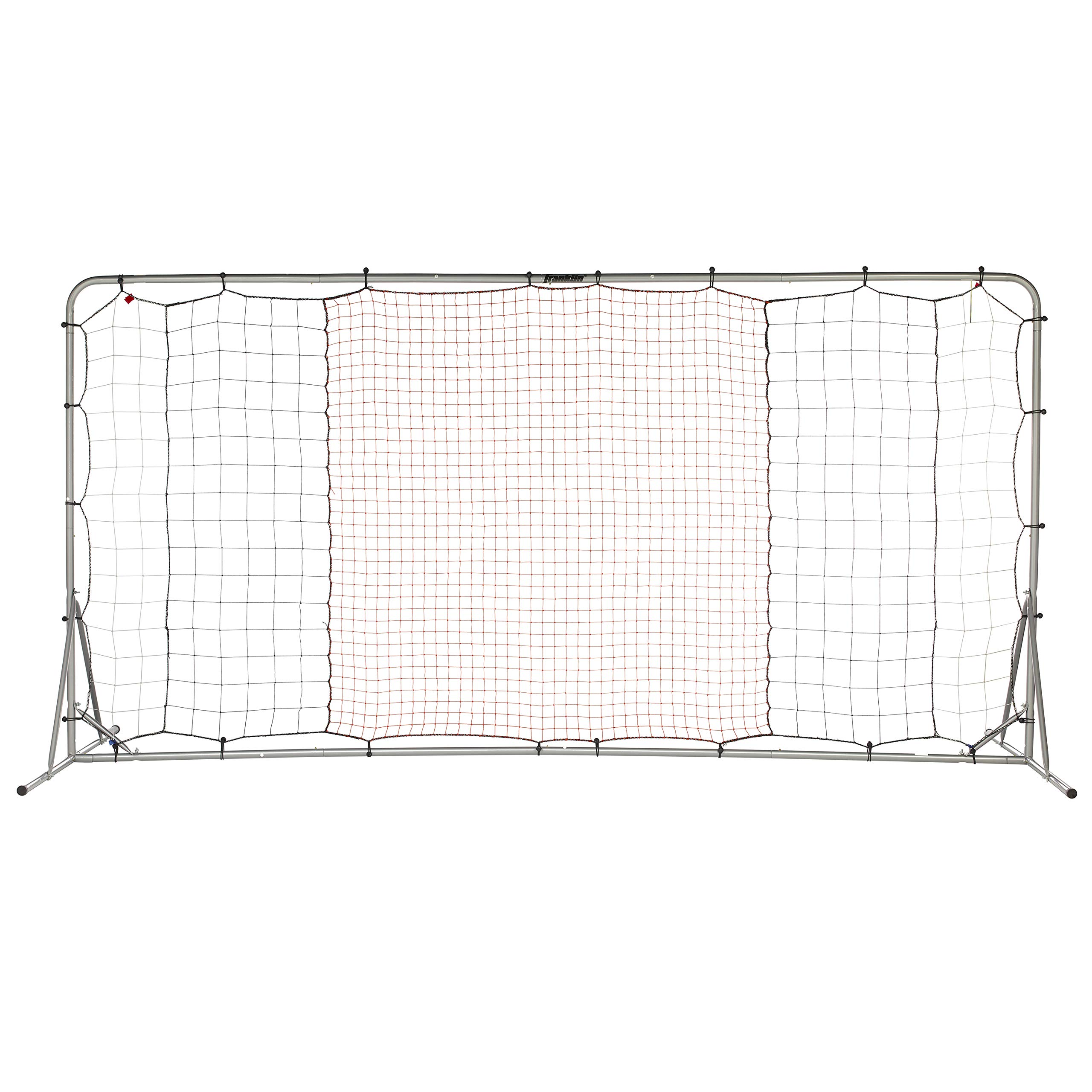 Franklin Sports Soccer Rebounder - Tournament Steel Soccer Rebounding Net - Perfect For Backyard Soccer Practice and Soccer Training - 12'x6' Soccer Bounce Back Rebounder - Silver