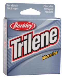 berkley trilene micro ice fishing line 110 yd spool(1-pound,clear steel)