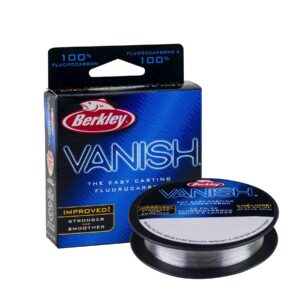 berkley vanish®, clear, 10lb | 4.5kg, 110yd | 100m fluorocarbon fishing line, suitable for saltwater and freshwater environments