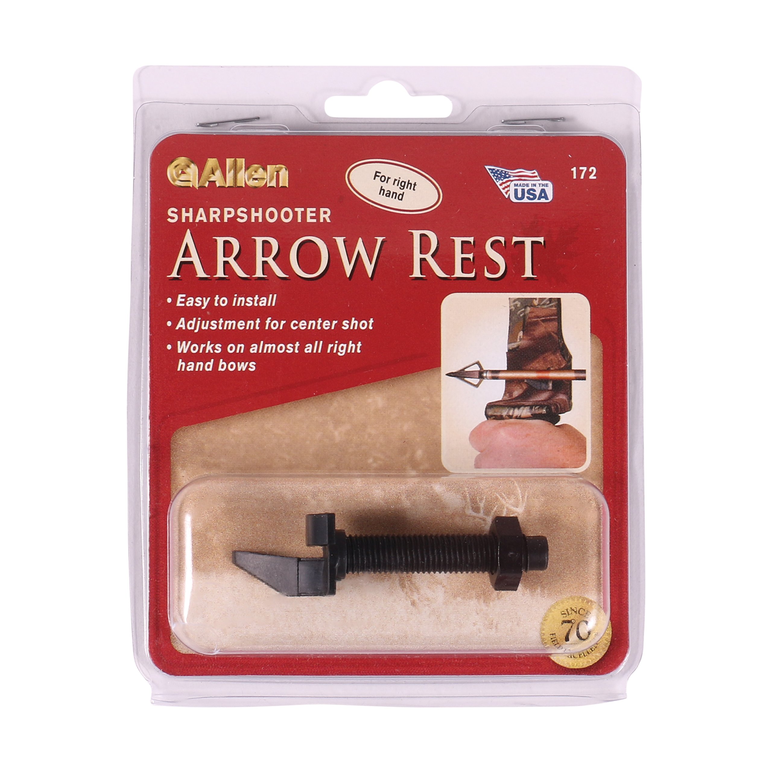 Allen Company Sharpshooter Arrow Rest, Right Hand, Black