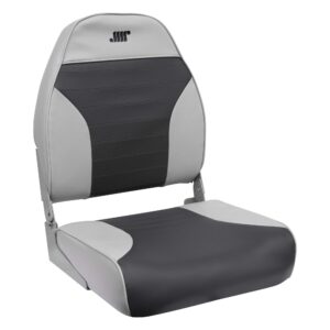 wise 8wd588pls-664 standard high back fishing boat seat, grey/charcoal