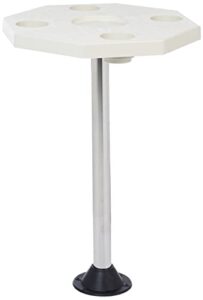 detmar 12-1109c removable octagonal marine/rv table, white