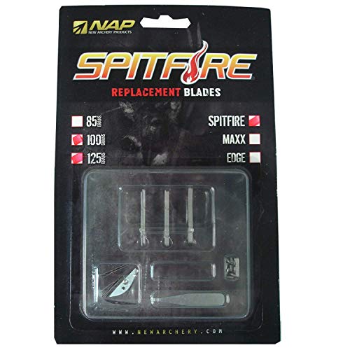 NEW ARCHERY PRODUCTS Spitfire 100/125 Grain Archery Bowhunting Replacement Blades for Spitfire Broadheads - 9 Pack