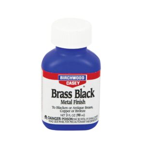 birchwood casey brass black metal finish, 3-ounce