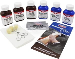 birchwood casey easy-to-use deluxe perma blue & tru-oil complete finishing kit for gun blueing and stock finishing