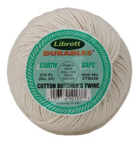 librett durables butchers twine, cotton, 370-feet, made in america