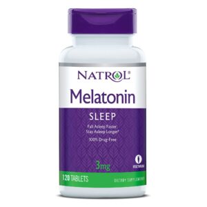 natrol melatonin tablets- 3mg, 120 count