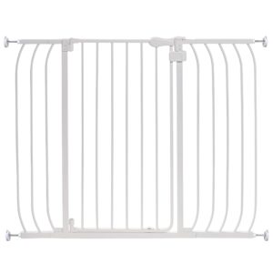 summer infant multi-use extra tall walk-thru baby gate, metal, white finish – 36” tall, fits openings up to 29” to 48” wide, baby and pet gate for doorways and stairways