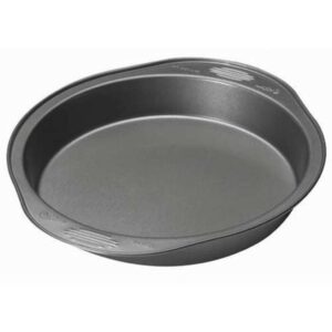 wilton excelle elite round cake pan, create delicious cakes, mouthwatering quiches and more in this even-heating, heavy-duty non-stick cake pan, steel, 9-inch