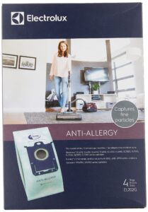 electrolux el202g s-bag anti-allergy synthetic vacuum bags, 4 pack , blue