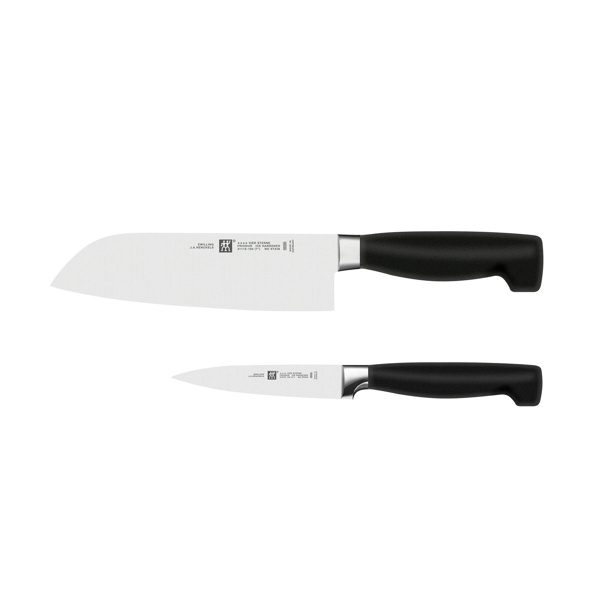 ZWILLING J.A. Henckels Four Star 2 Piece Santoku Knife Paring Knife Prep Set