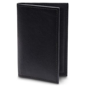 bosca | men’s calling card case wallet in nappa vitello italian leather