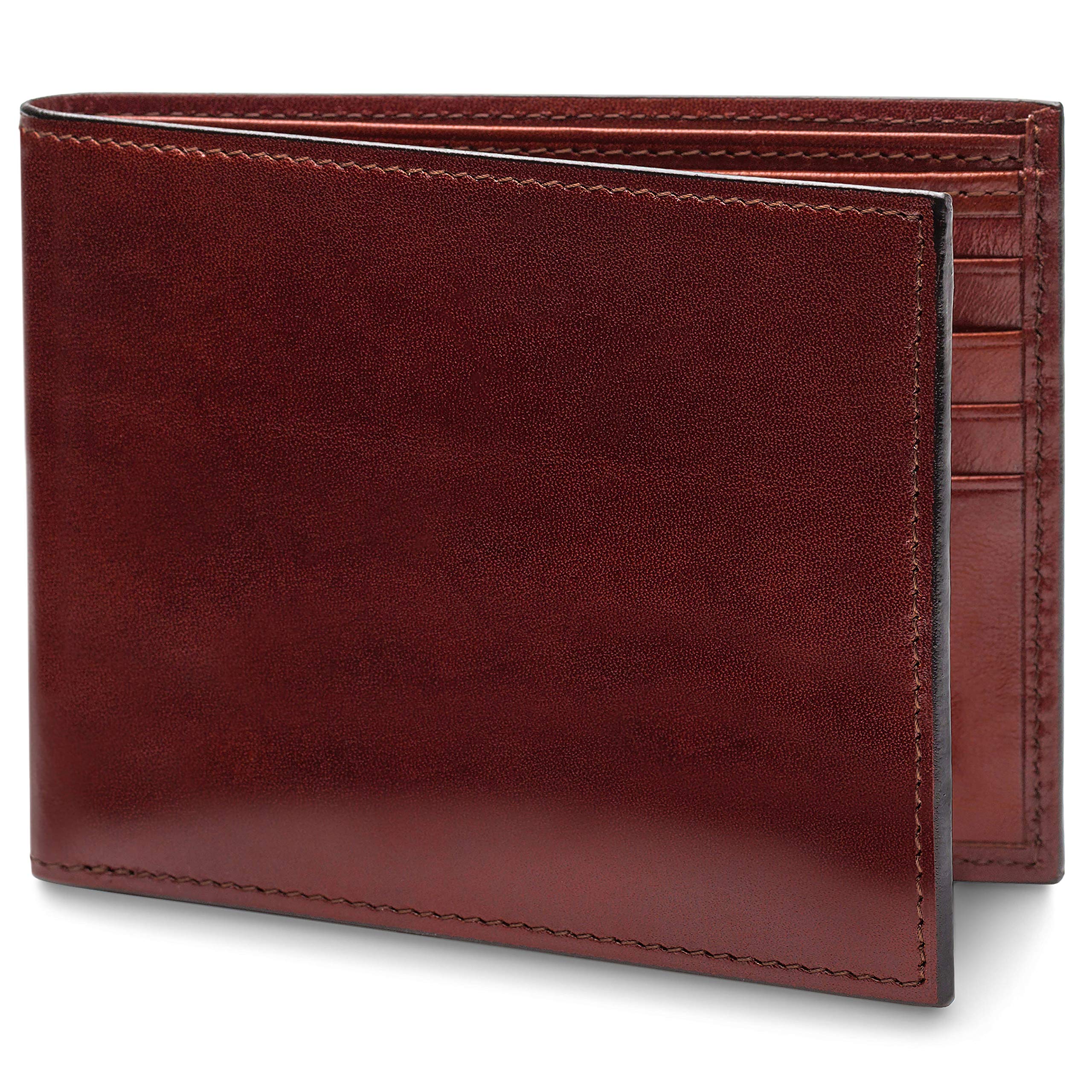 Bosca Men's Wallet, Old Leather 8-Pocket RFID Wallet for Men, Dark Brown