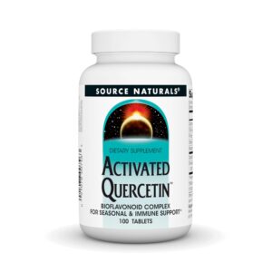 source naturals activated quercetin - plant-derived bioflavonoid complex - seasonal & immune defense* - 100 tablets