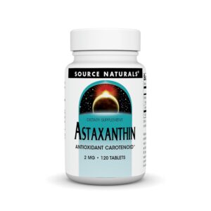 source naturals astaxanthin, antioxidant carotenoid, 2mg - 120 tablets