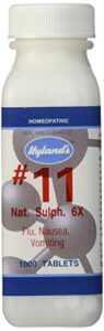 cold and flu medicine, nausea relief, homeopathic treatment, hyland's cell salts #11 natrum sulphuricum 6x tablets, 1000 count