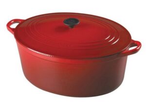 le creuset enameled cast-iron 15-1/2-quart oval french oven, cherry