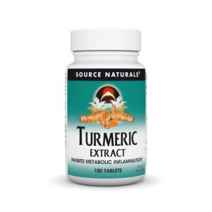 source naturals turmeric extract - supports healthy inflammatory response* - 100 tablets