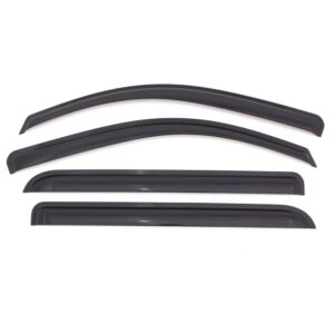 auto ventshade [avs] outside mount ventvisor / rain guards | fits 2002 - 2010 ford explorer (4 - door)/mercury mountaineer, 2003 - 2010 lincoln aviator- smoke, 4 pcs. | 94819