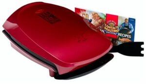 george foreman gr26cbrd family size plus grill, red