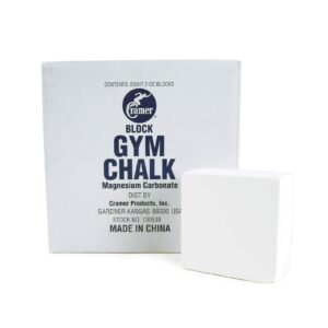 cramer gym chalk block, magnesium carbonate for better grip in gymnastics, weightlifting, power lifting, pole fitness, & rock climbing, 1 pound